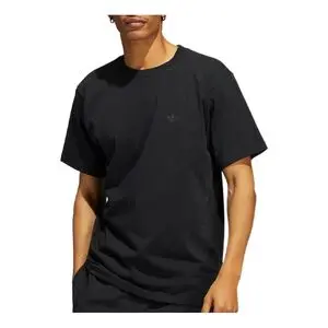 Adidas Originals Back Brand Logo Printing Casual Sports Short Sleeve Couple Style Black - Multi-color