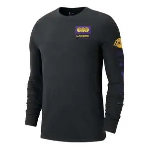 Nike Nba Long-sleeve T-shirt 'los Angeles Lakers - Black/multi-color