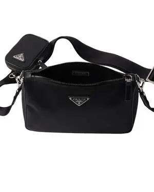 Prada Re-nylon And Saffiano Leather Shoulder Bag