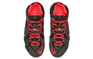 Nike Lebron 12 "court Vision" High Top Basketball Sneakers - Black