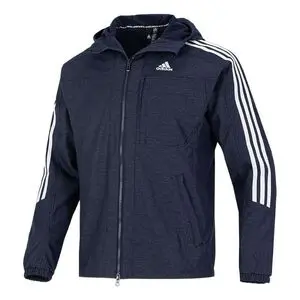Adidas Classic Logo Printing Zipper Hooded Jacket