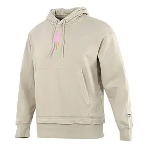 PUMA Logo Printing Sports Hoodie - Khaki