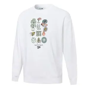 PUMA Downtown Graphic Crew Pullover - White