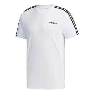 Adidas M D2m 3s Tee Stripe Sports Short Sleeve - White