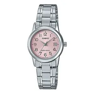 Casio Quartz Analog Watch With Stainless Steel Strap - Pink