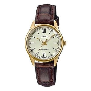 Casio Dress Series Quartz Watch With Leather Band - Gold