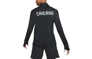 Nike Long Sleeve Zip Up Track Jacket - Black