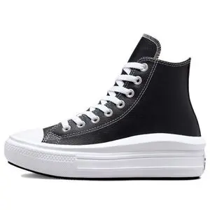 CONVERSE Converse Chuck Taylor All Star Move Platform High Top Leather Sneakers Black