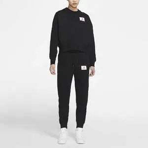 JORDAN Air Flight Short Logo Round Neck Pullover Hoodie