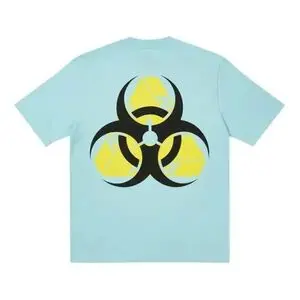 PALACE Palace Bio Hazard Triangle Back Pattern Logo Short Sleeve Tee Blue