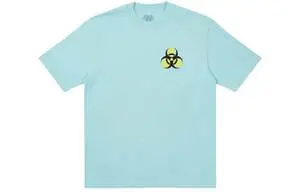 PALACE Bio Hazard Triangle Back Pattern Logo Short Sleeve Tee - Blue