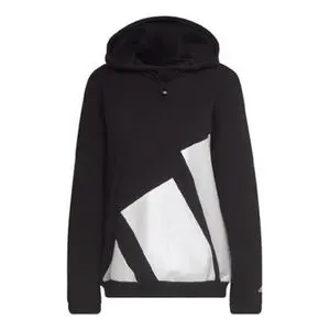 Adidas Colorblock Large Logo Sports Hoodie - Black