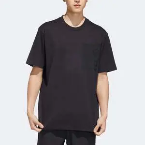 Adidas Originals Solid Color Casual Sports Round Neck Pullover Short Sleeve Black