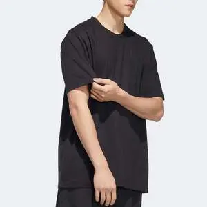 Adidas Originals Solid Color Casual Sports Round Neck Pullover Short Sleeve Black