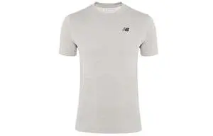 NEW BALANCE Back Alphabet Casual Short Sleeve Gray