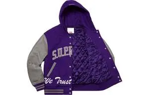 Supreme King Hooded Varsity Jacket