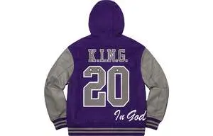 Supreme King Hooded Varsity Jacket