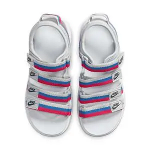Nike Icon Classic Platform Sandals - White/blue/red