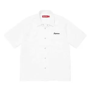 Supreme X Margaret Keane Teardrop S/s Work Shirt 'white Blue - White/blue