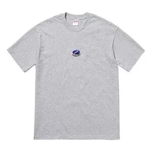 Supreme Fw18 Bottle Cap Tee Heather Logo Tee - Grey
