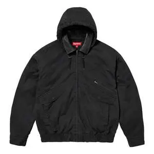 Supreme Leather Collar Utility Jacket