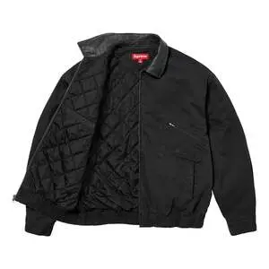 Supreme Leather Collar Utility Jacket
