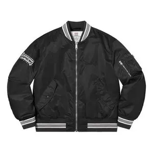 Supreme Second To None Ma-1 Bomber Jacket - Black/white