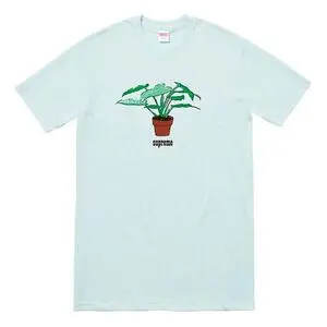 Supreme Supreme Fw17 Plant Tee Pale Blue Bonsai Printing Short Sleeve Unisex Blue