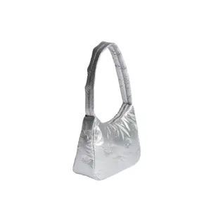 Adidas Puffy Satin Shoulder Bag - Silver