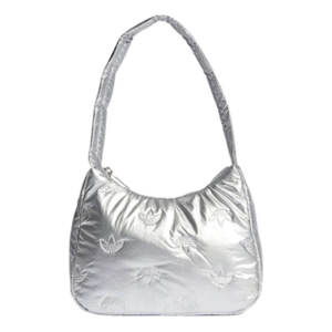 Adidas Puffy Satin Shoulder Bag Silver