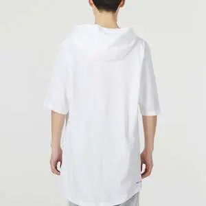 JORDAN Solid Color Hooded Pullover Short Sleeve T-shirt