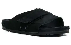 BIRKENSTOCK Kyoto Suede Leather Sandals - Black