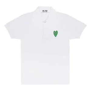 Play Comme Des Garcon Polo Green Emblem - White