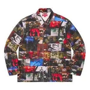 Supreme Fw21 Week 1 Nas And Dmx Collage Denim Chore Coat - Tan