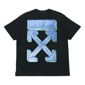 Off-White Fw20 Maker Arrows Print Short Sleeve Round Neck - Black