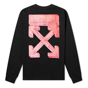 Off-White Fw20 Arrows Sketch Logo Long Sleeve - Black
