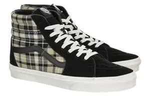 VANS Sk8-hi Plaid High Top Sneakers - Black