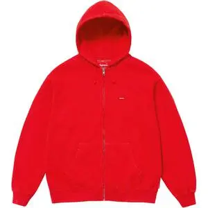 Supreme Overdyed Small Box Zip Up Hooded Sweatshirt - Red