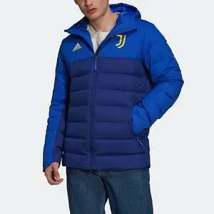 Adidas Colorblock Down Jacket With Hood And Zipper