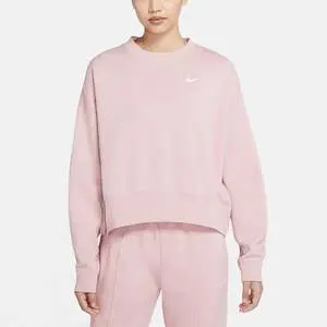 Nike Solid Color Fleece Round Neck Pullover Champagne Color Hoodie - Default Color