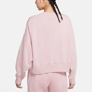 Nike Solid Color Fleece Round Neck Pullover Champagne Color Hoodie - Default Color
