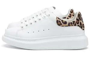 Alexander McQueen Oversized Sneaker White Leopard Suede - White/leopard