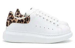Alexander McQueen Oversized Sneaker White Leopard Suede - White/leopard