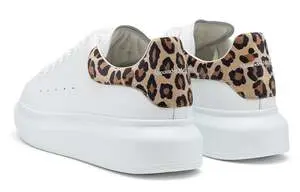 Alexander McQueen Oversized Sneaker White Leopard Suede - White/leopard