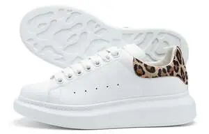 Alexander McQueen Oversized Sneaker White Leopard Suede - White/leopard
