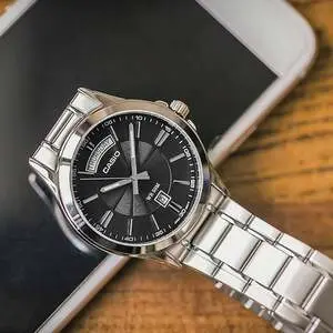 Casio Stainless Steel Analog Watch - Black