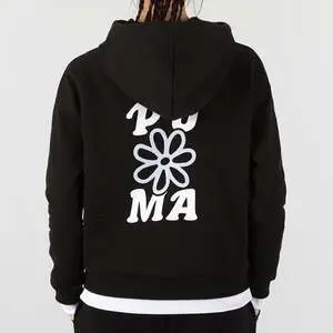 PUMA Layered Printed Hoodie - Black