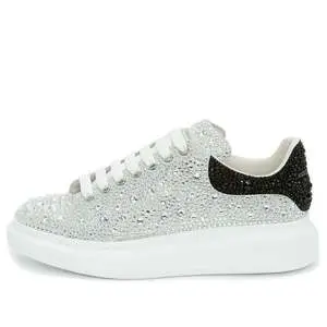Alexander McQueen Crystal-embellished Oversized Sneakers - Silver/black