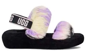 UGG Sandals - Black/white/purple