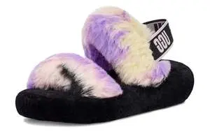 UGG Sandals - Black/white/purple